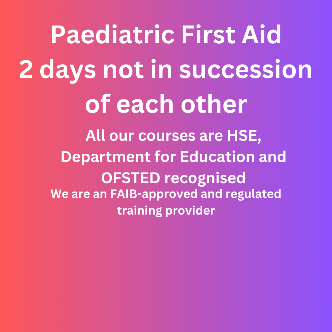 Paediatric First Aid Courses - Purple Dog Limited